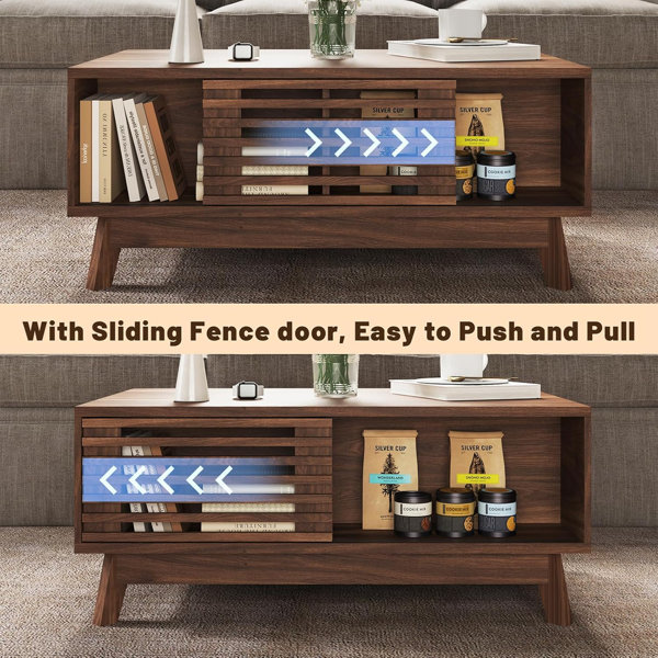 George Oliver Lift Top Coffee Table, Mid Century Modern Coffee Table With Storage For Living ...